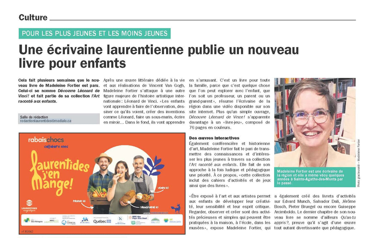 Découvre Léonard de Vinci ! – Madeleine Fortier
